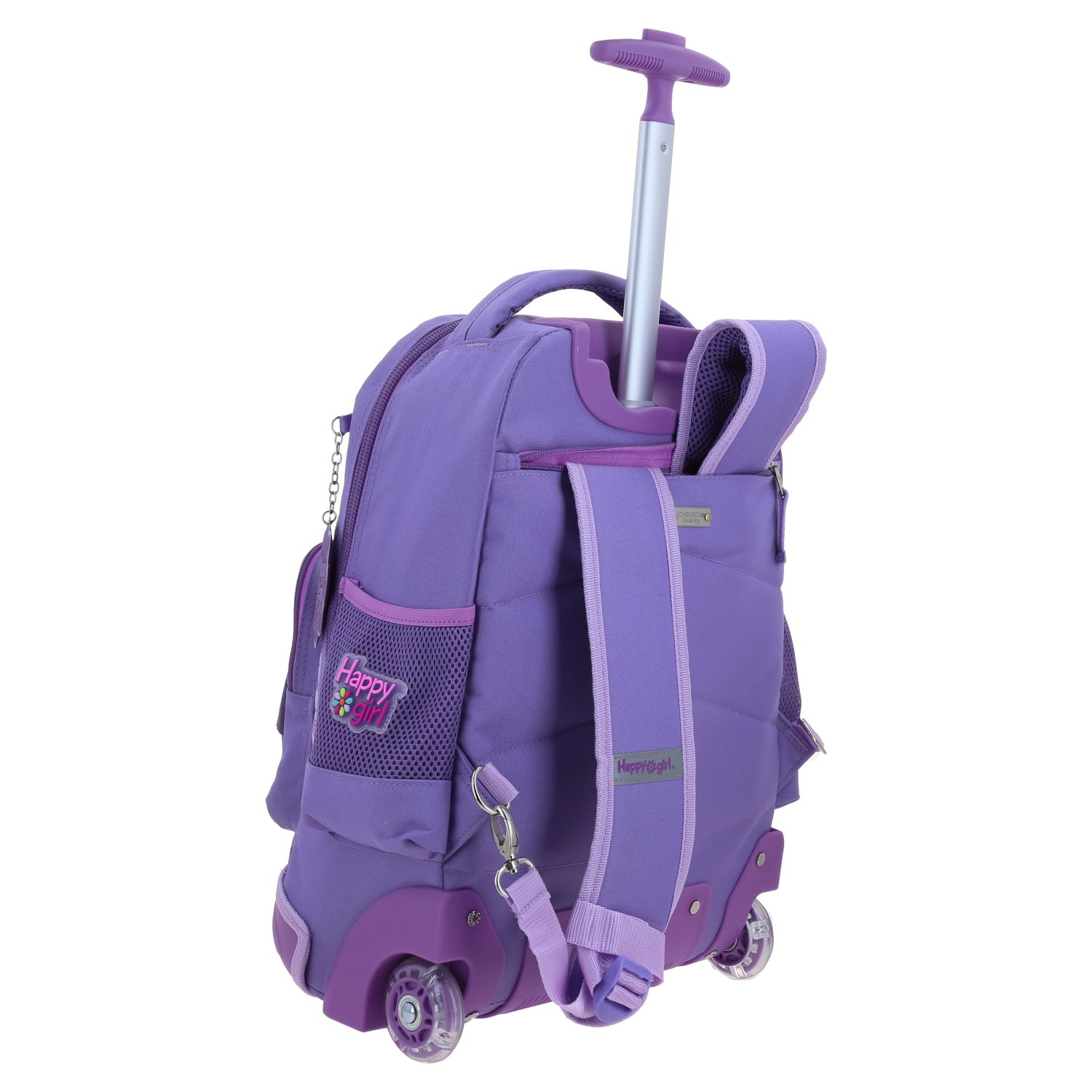 HG70256-U Mochila Morada con Ruedas y Tiras Colgantes Happy Girl Cowli