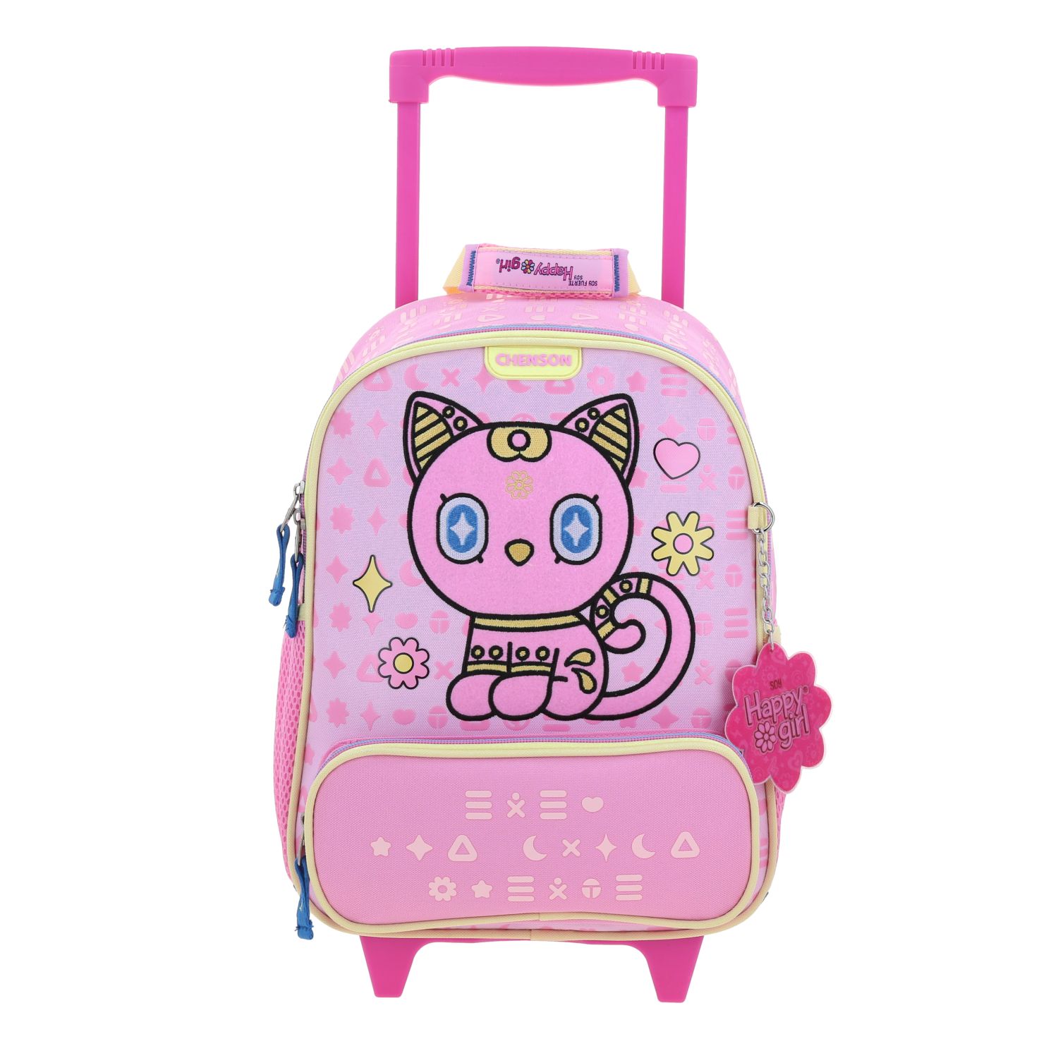 HG70357-P Mochila Rosa con Ruedas Con Bordado Happy Girl Gipsy