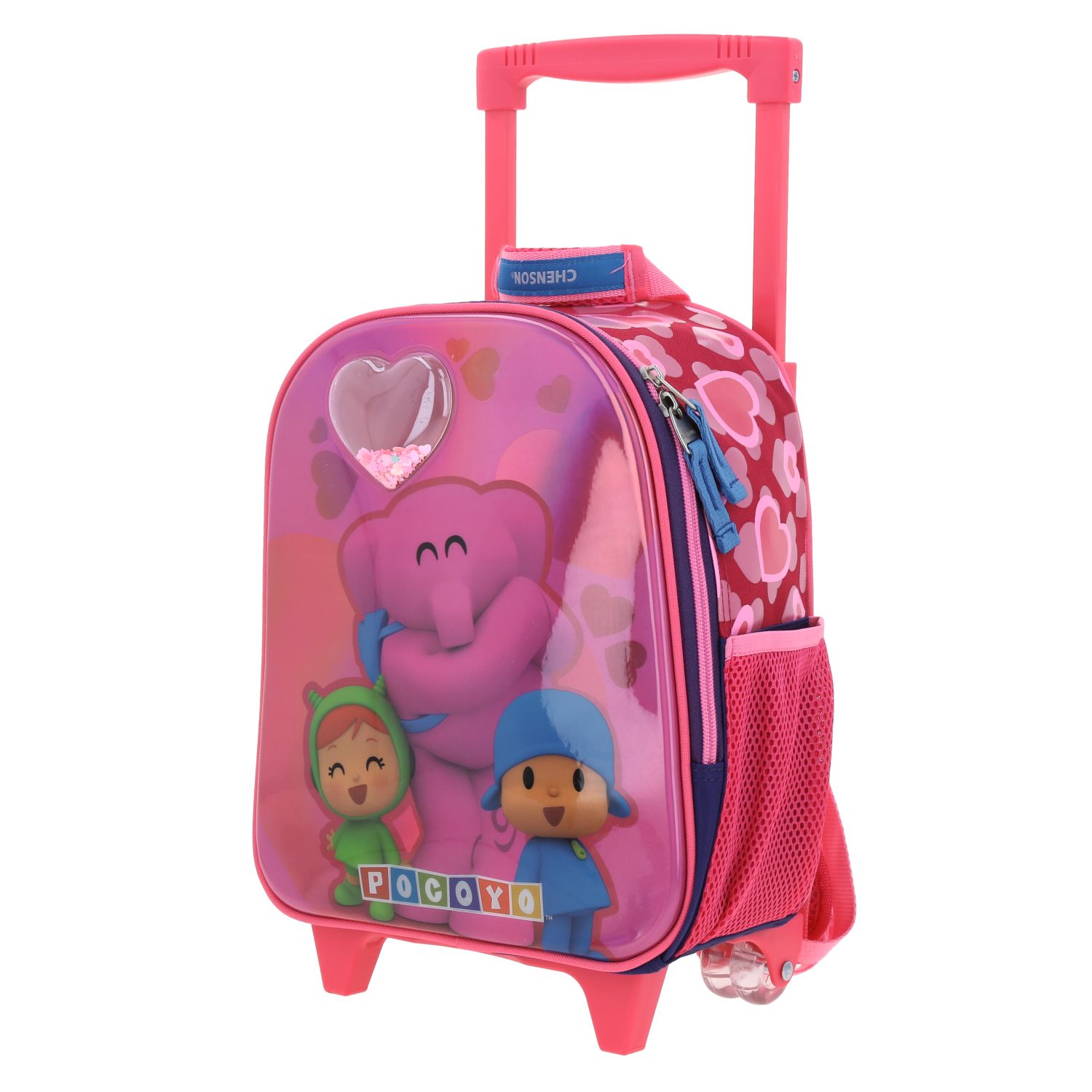 PY66096-P Mochila Chica con Ruedas CHENSON Pocoyó Rosa